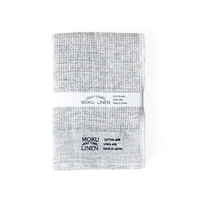 Kontex Moku Linen Towel, Charcoal — Fendrihan