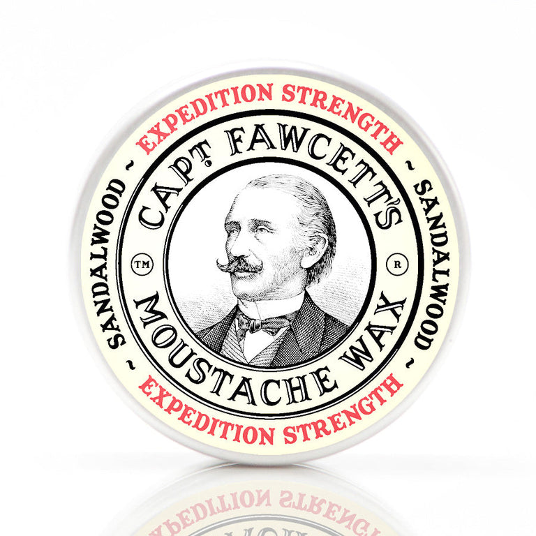 Captain Fawcett Expedition Strength Sandalwood Moustache Wax, Firm Hol ...