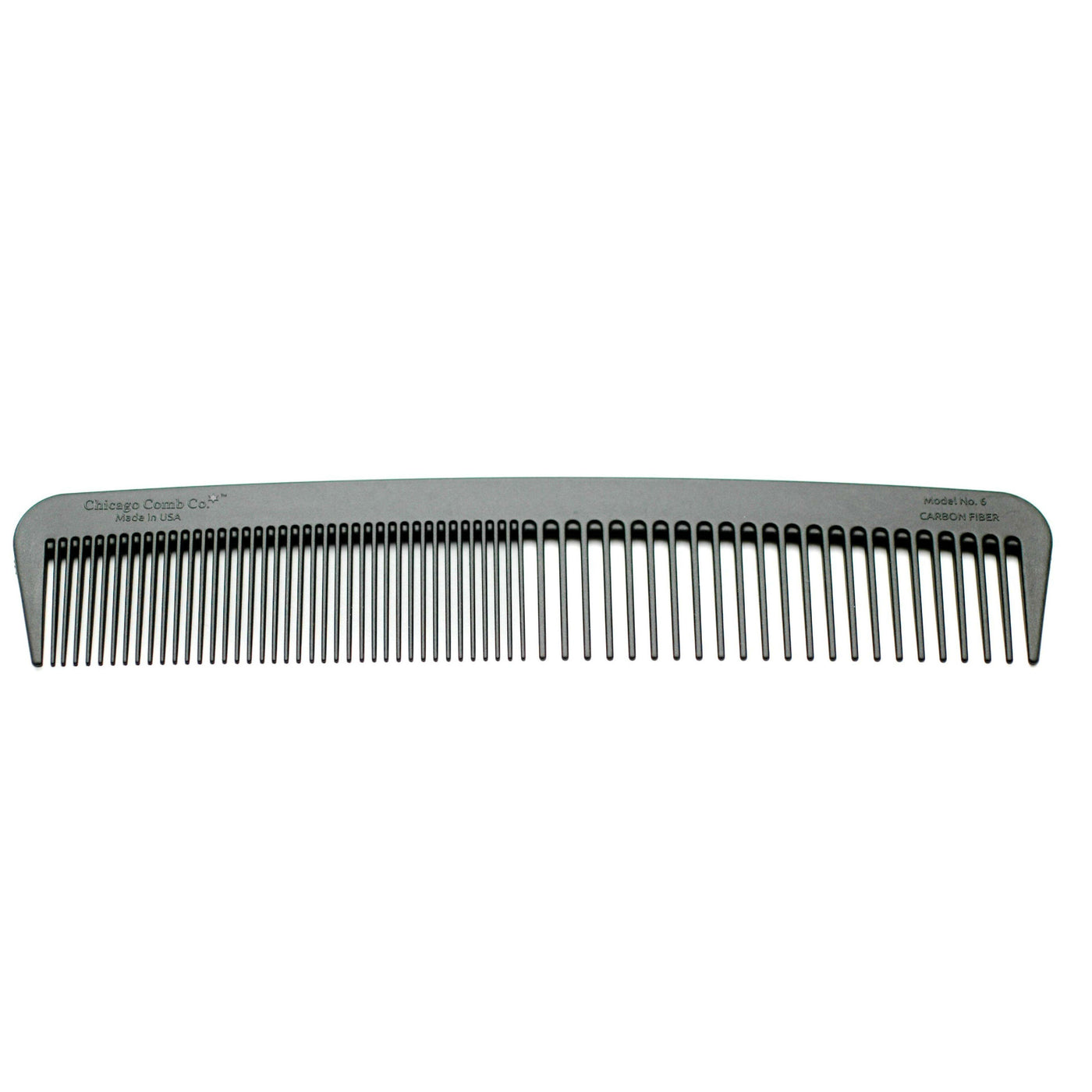 Chicago Comb Co. Model No. 6 Carbon Fiber Double-Tooth Comb — Fendrihan