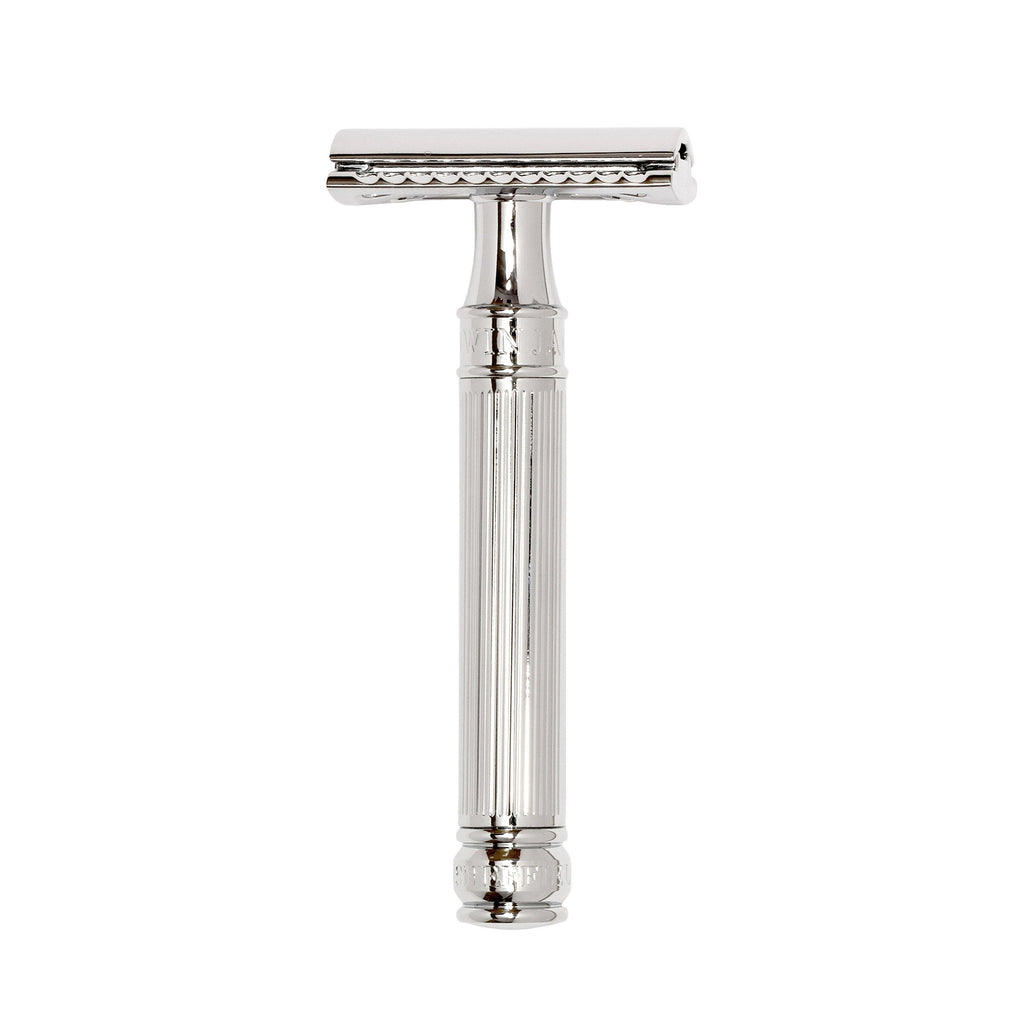 Edwin Jagger DE89L Classic Double-Edge Safety Razor, Lined Chrome Plat ...