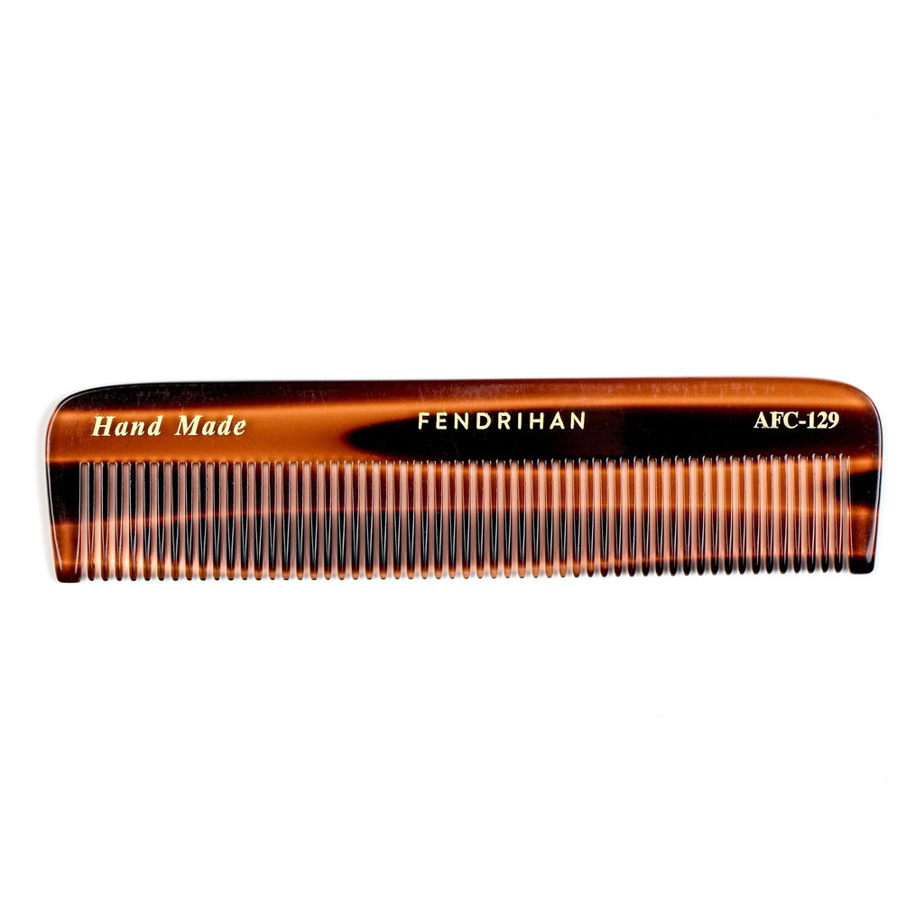 Fendrihan Hand-Finished Fine-Tooth Pocket Comb, Faux Tortoise
