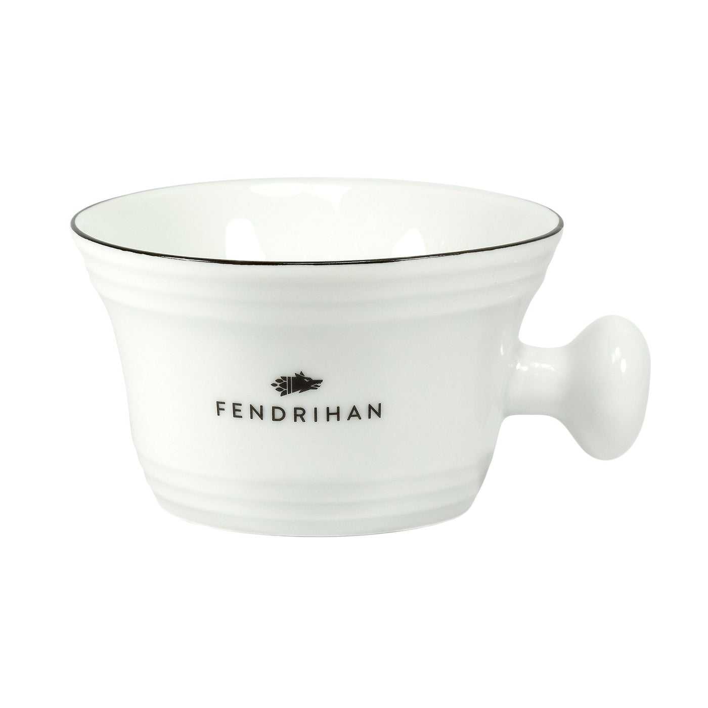 Fendrihan Porcelain Shaving Mug, Hand-Painted Rim