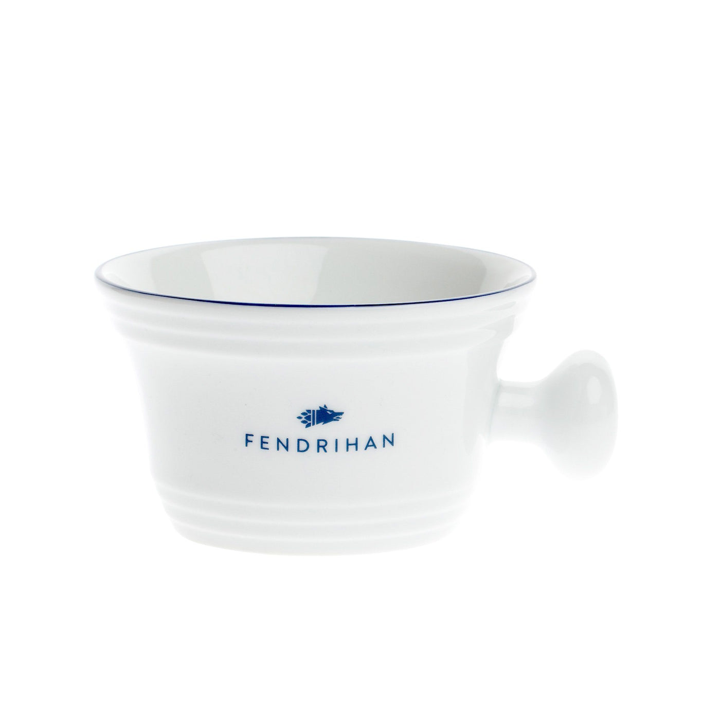 Fendrihan Porcelain Shaving Mug, Hand-Painted Rim