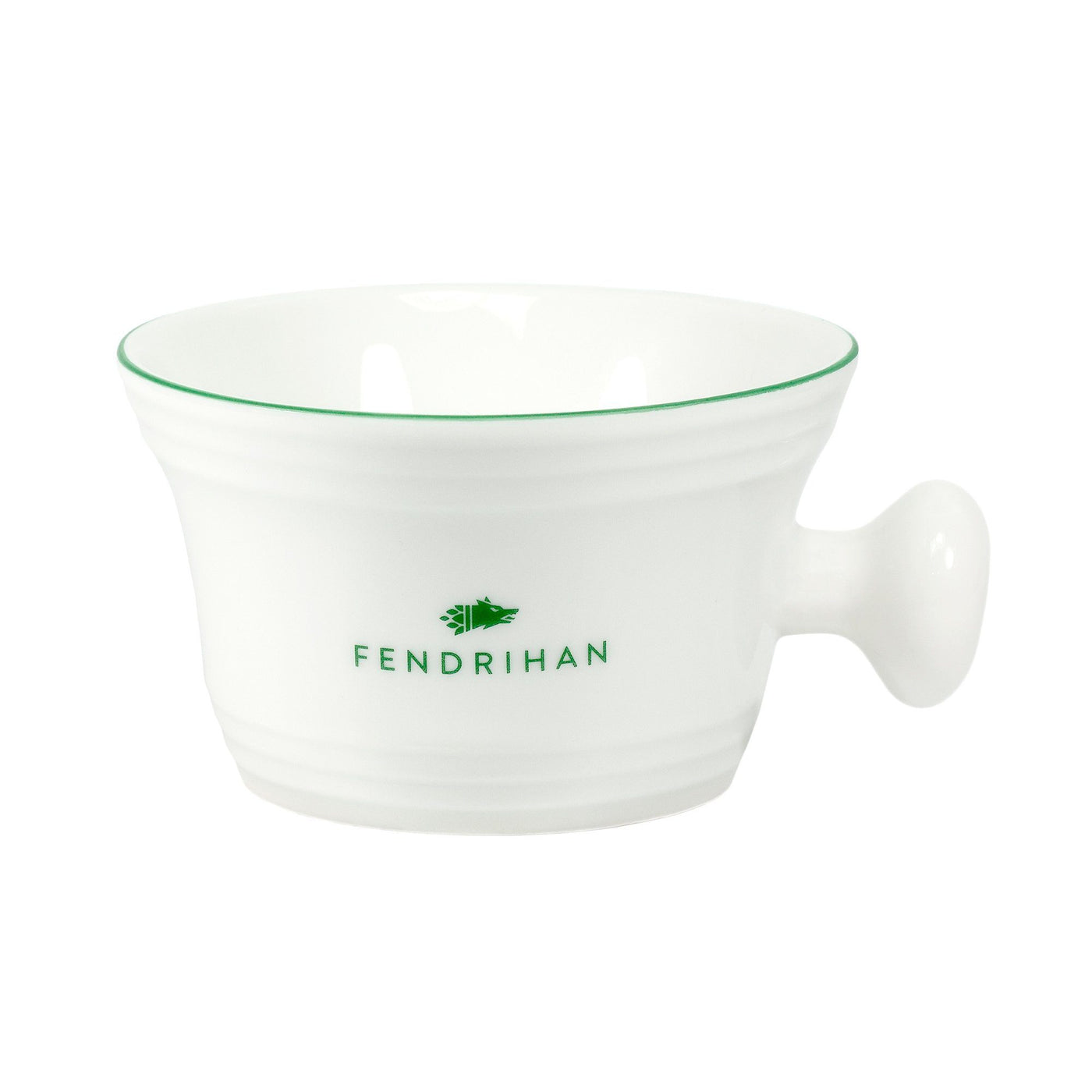 Fendrihan Porcelain Shaving Mug, Hand-Painted Rim