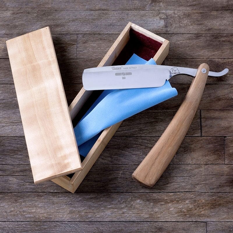 Focus R99 Straight Razor 6/8", Palo Santo Wood Handle — Fendrihan
