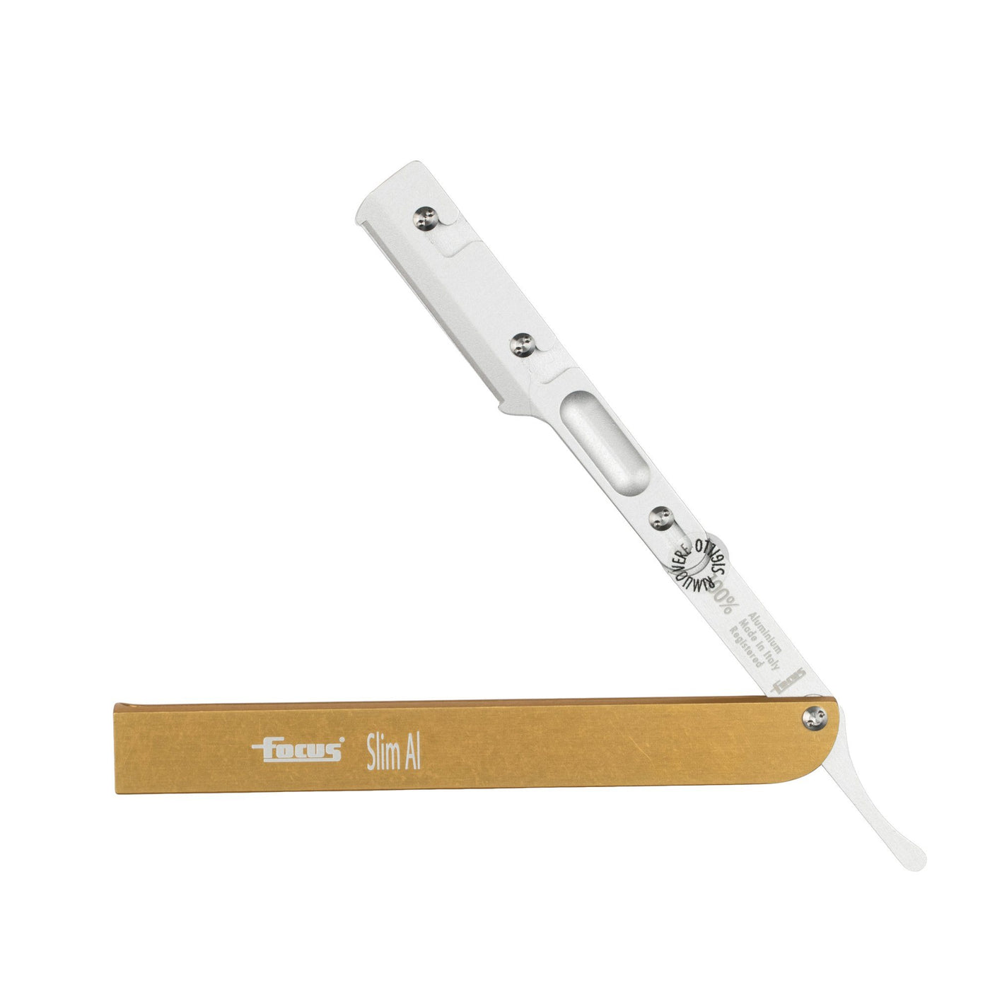 Focus Slim AL Aluminum Replaceable Blades Straight Razor, Made in Ital ...