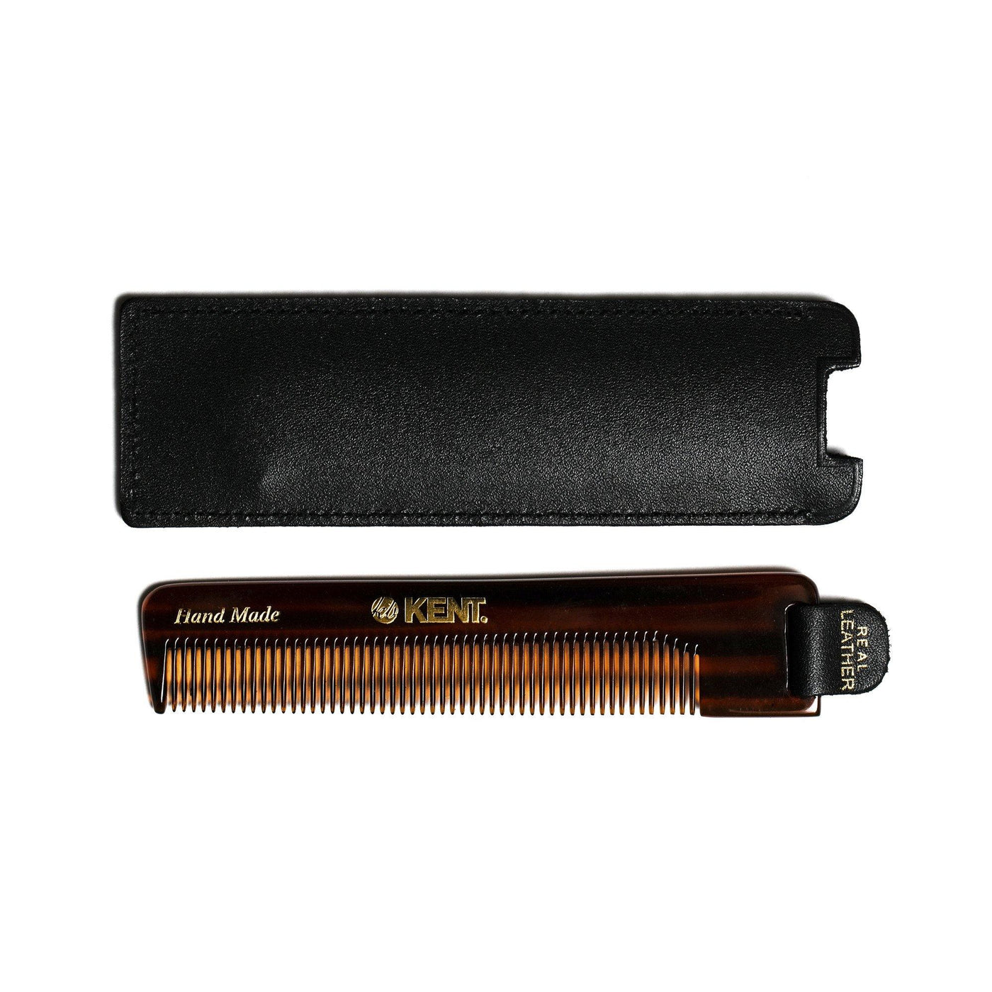 Kent NU22 Fine Tooth Comb with Black Leather Case — Fendrihan