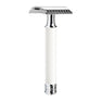Muhle R102 Tooth Comb Classic Safety Razor, White Handle — Fendrihan