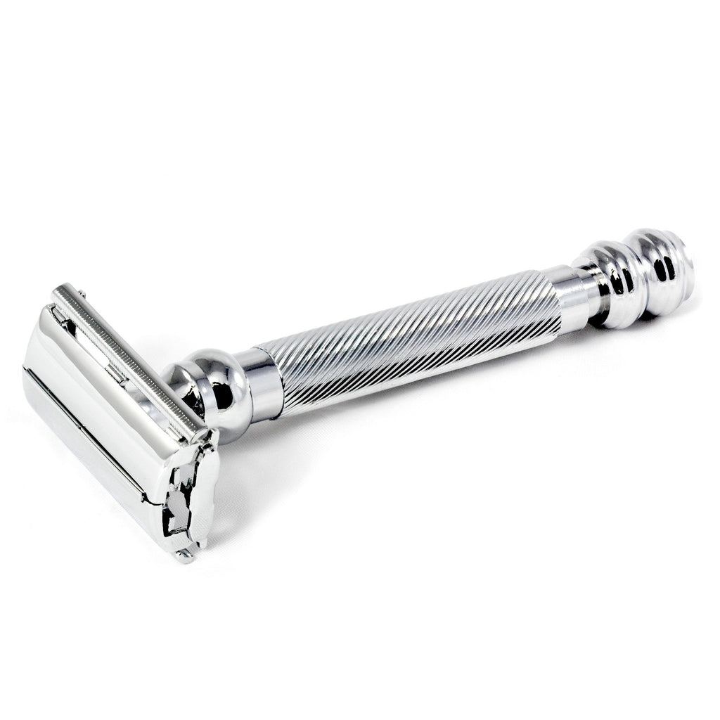 Parker 99R Barberpole Double-Edge Razor, Butterfly Opening — Fendrihan