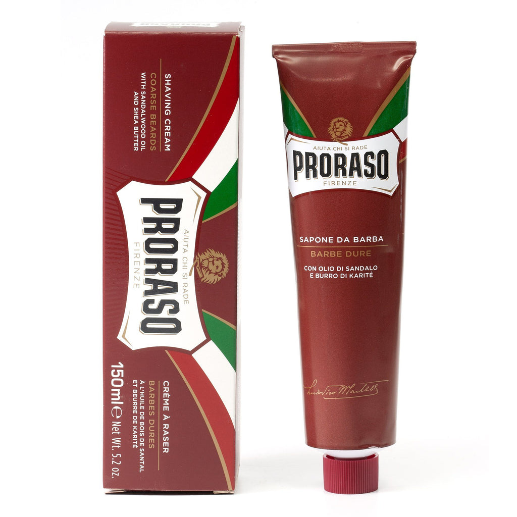 Proraso Red Shaving Cream for Coarse Beard with Sandalwood and Shea Bu ...