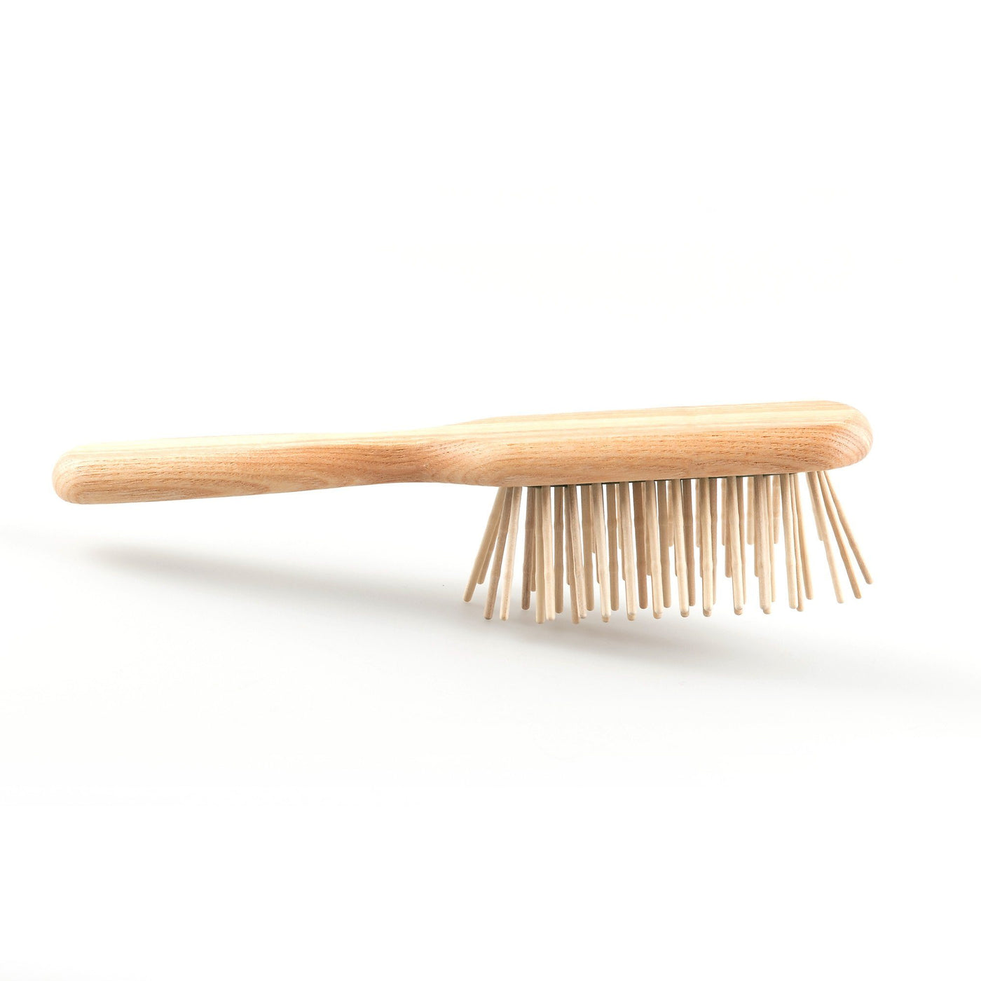 TEK Rectangular Wooden Hair Brush with Extra Long Bamboo Bristles ...